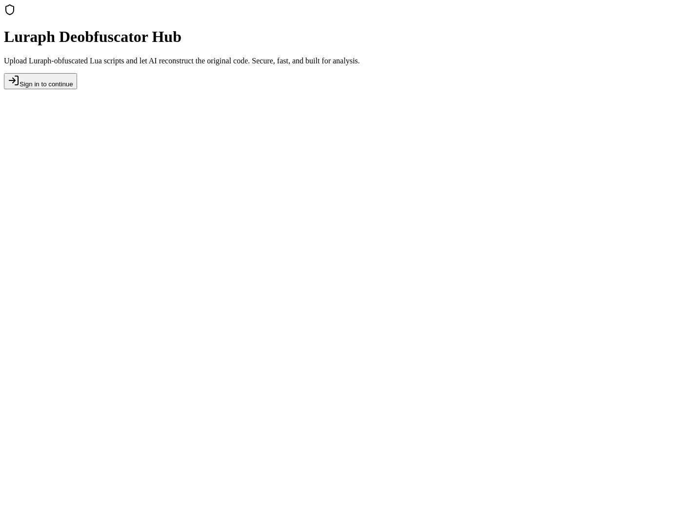 Luraph Deobfuscator Hub