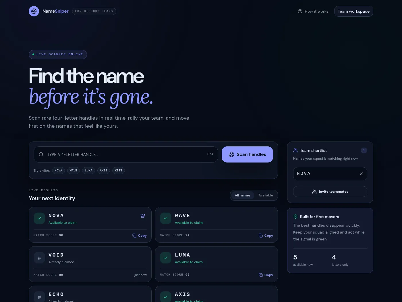 Discord Name Sniper