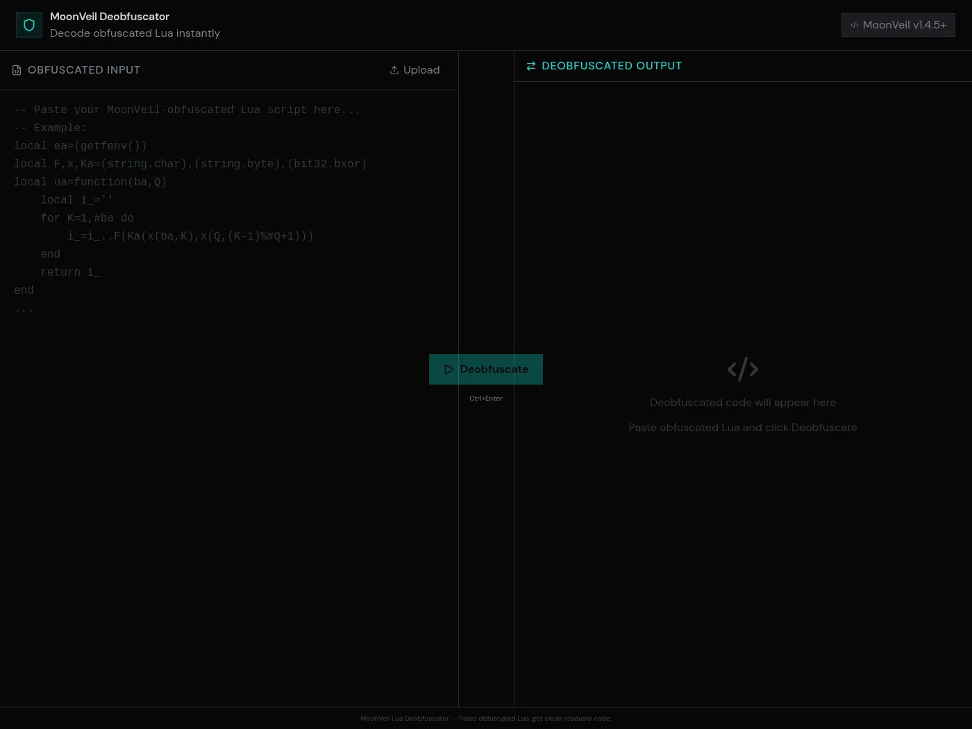 MoonVeil Lua Deobfuscator