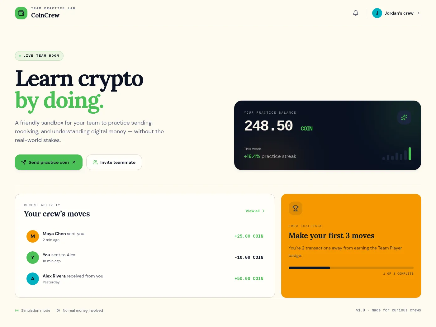 Team Crypto Simulator
