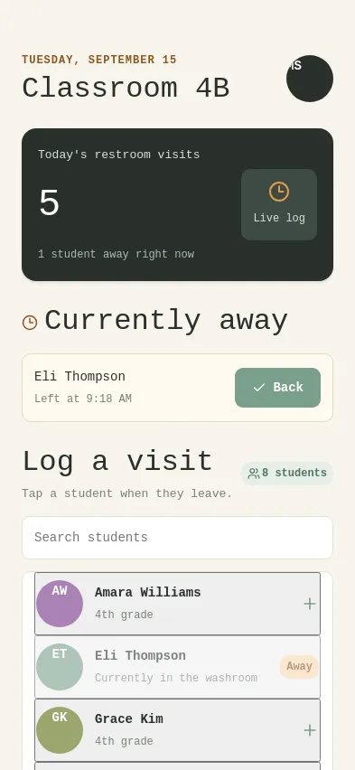 Restroom Tracker App