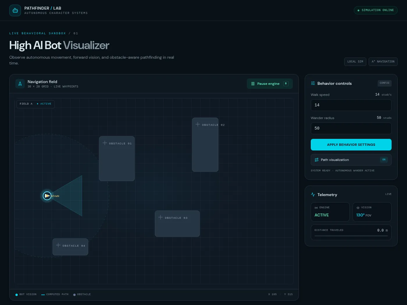 High AI Bot Visualizer