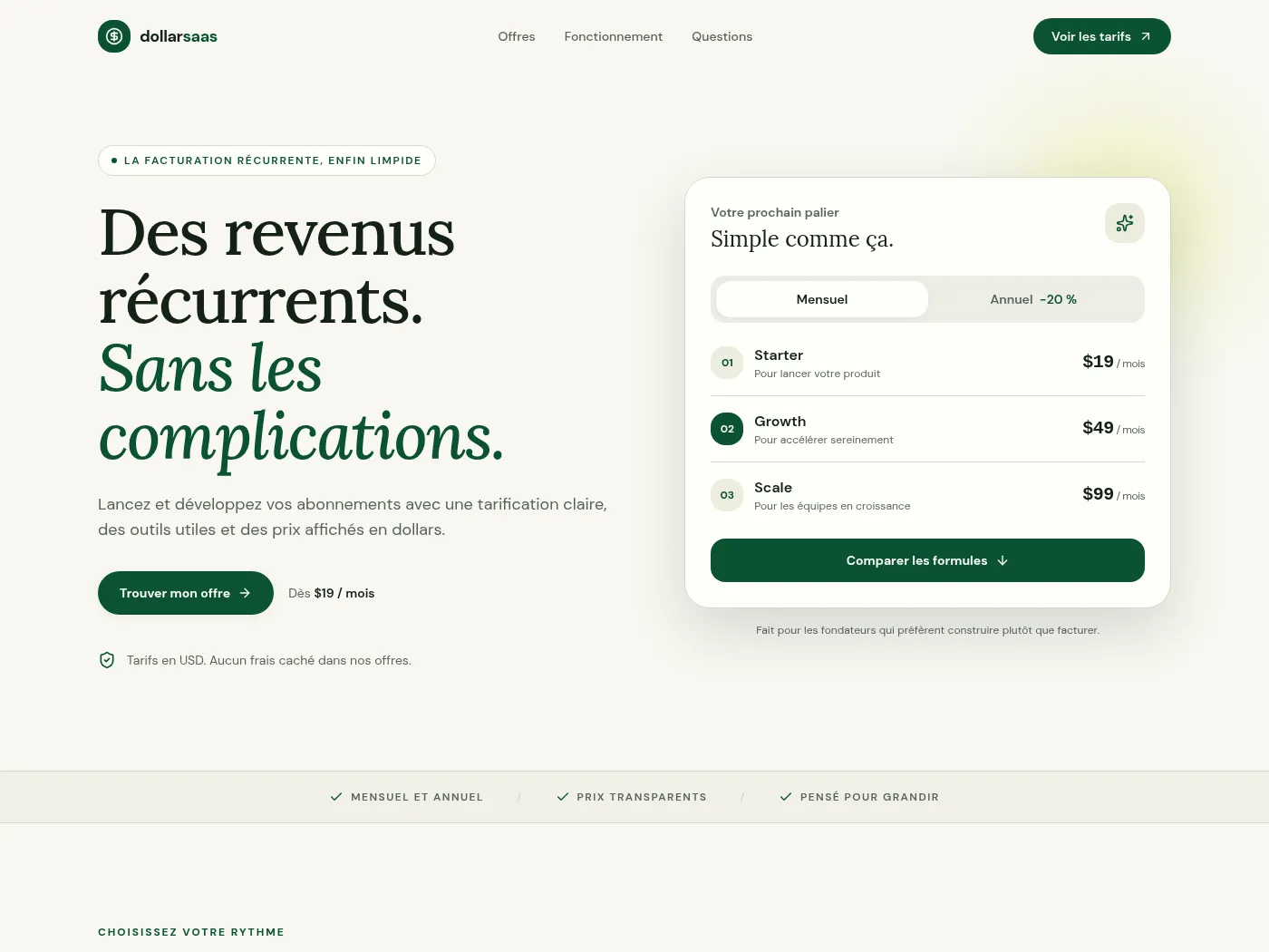 DollarSaaS Subscriptions