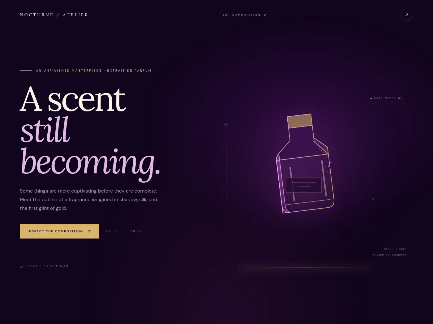 3D Bottle Hero Site