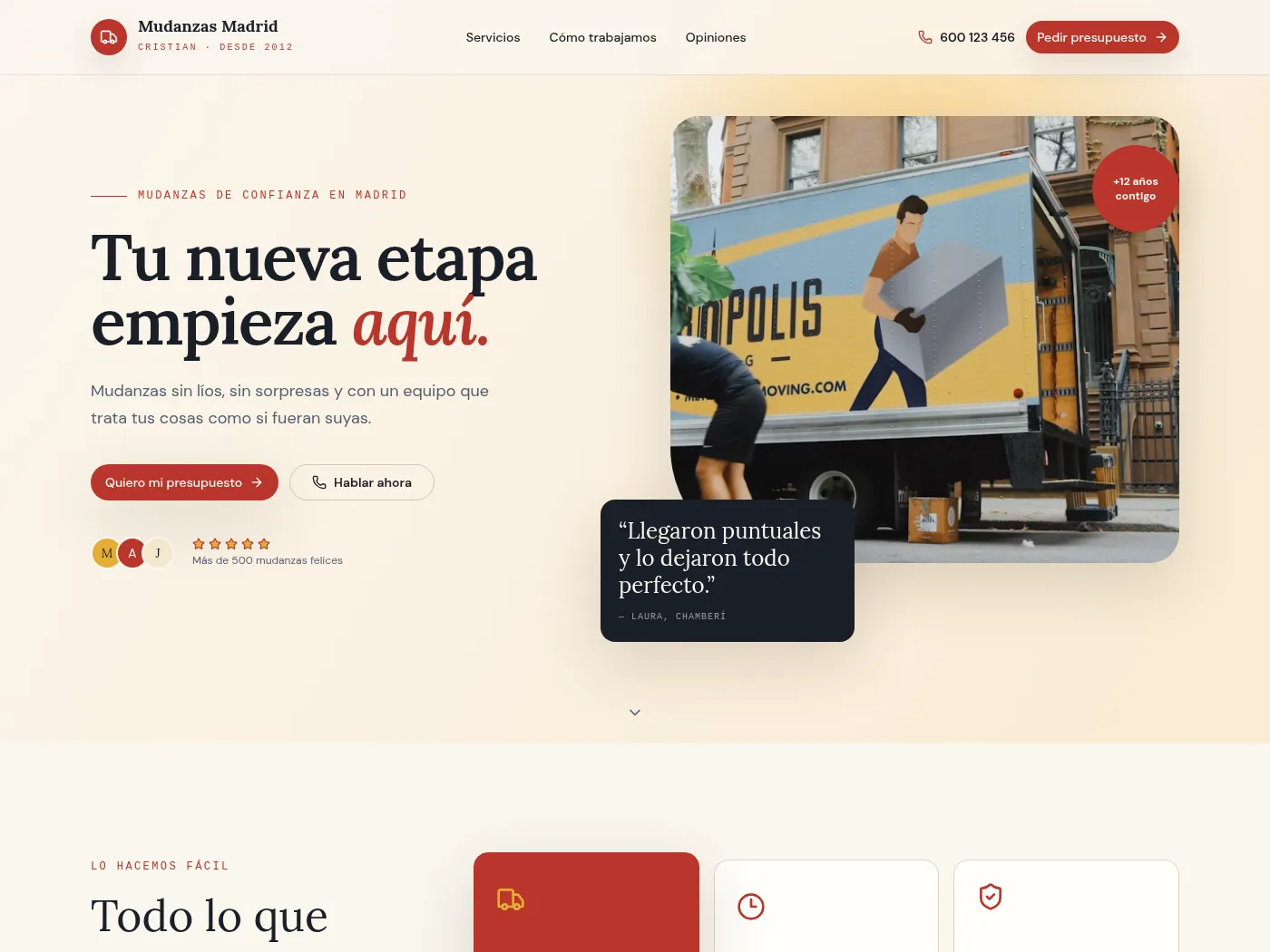 Mudanzas Madrid Cristian Web