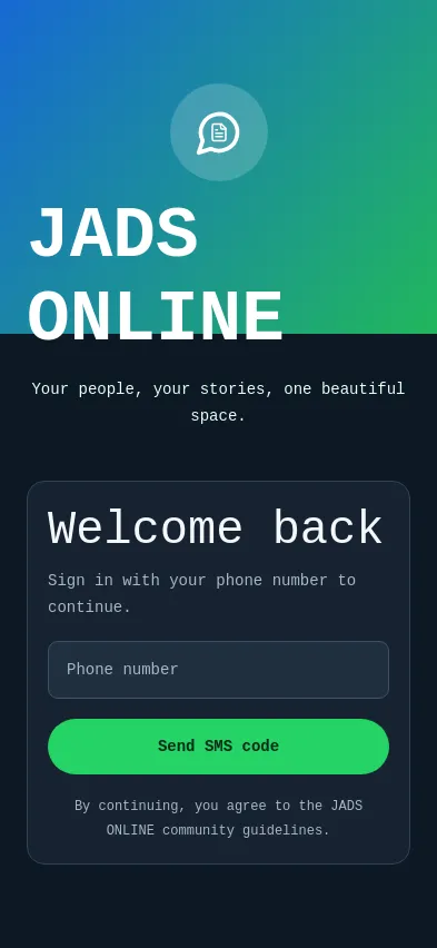 JADS ONLINE Social App