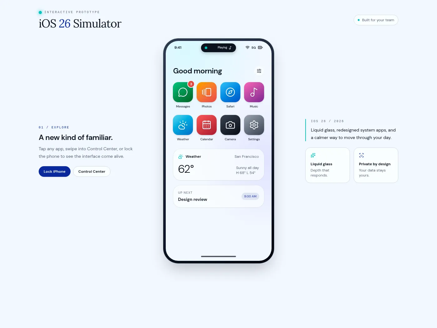 iOS 26 Web Simulator