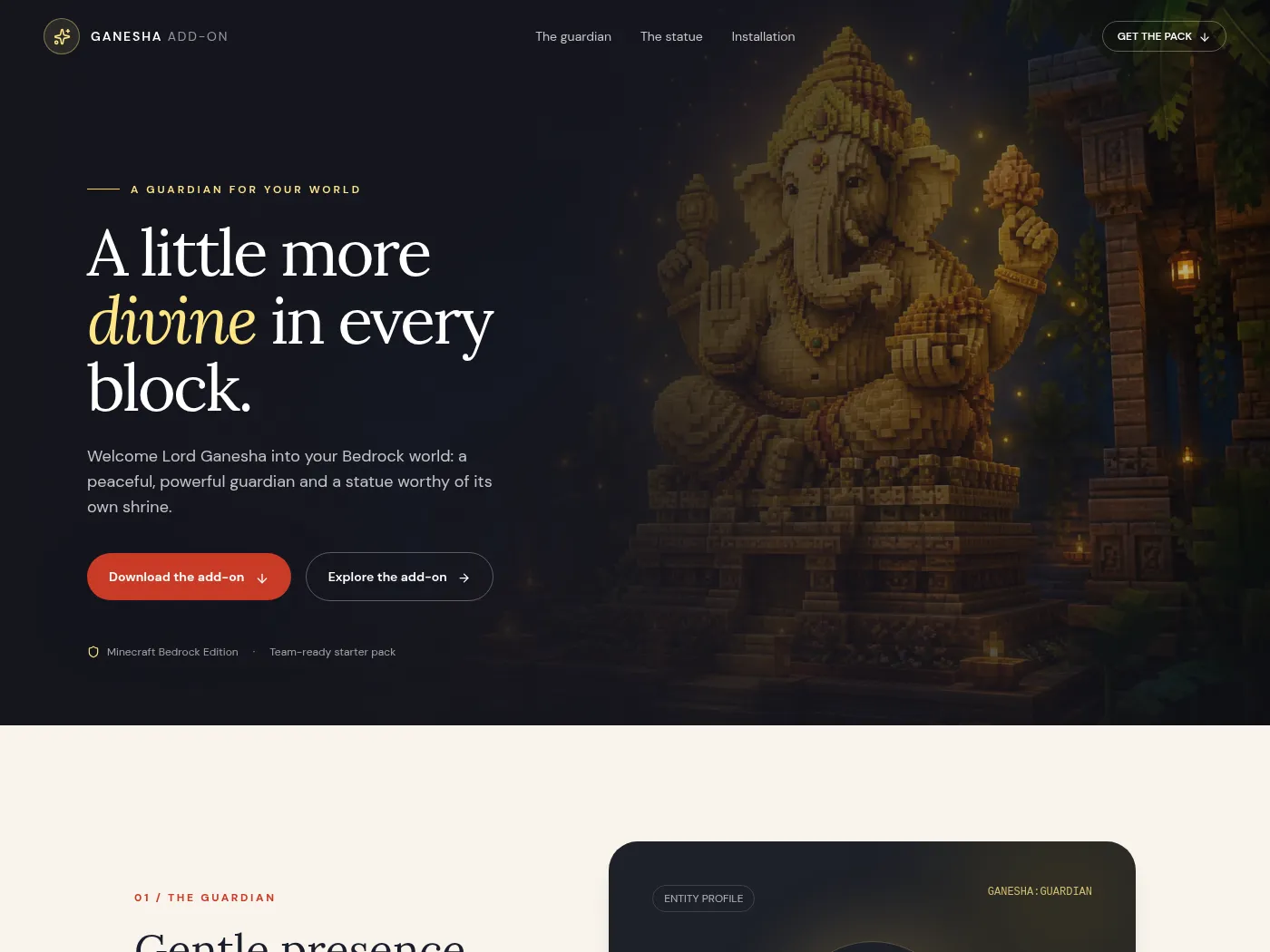 Ganesha Minecraft Add-On