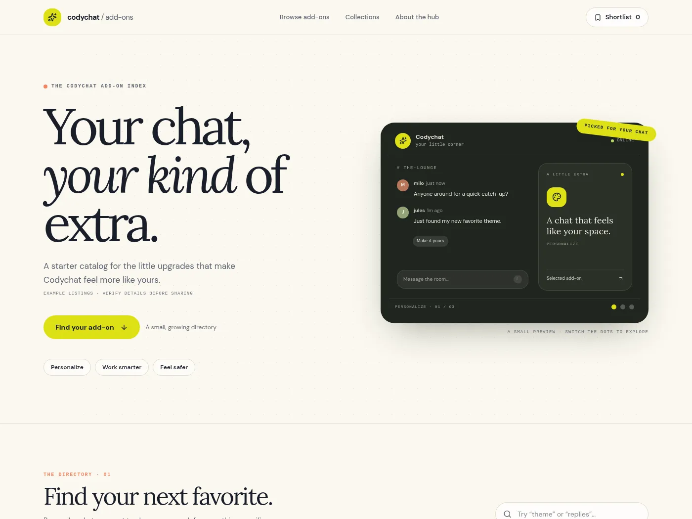 Codychat Addons Hub