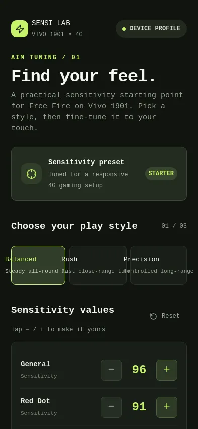 Vivo 4G Sensi Optimizer
