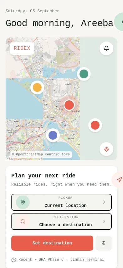 RideX Mobility Platform