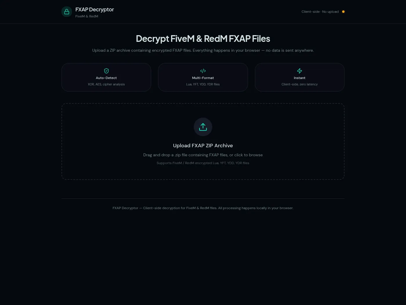 FXAP Decryptor Web Tool