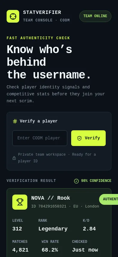 COD StatVerifier