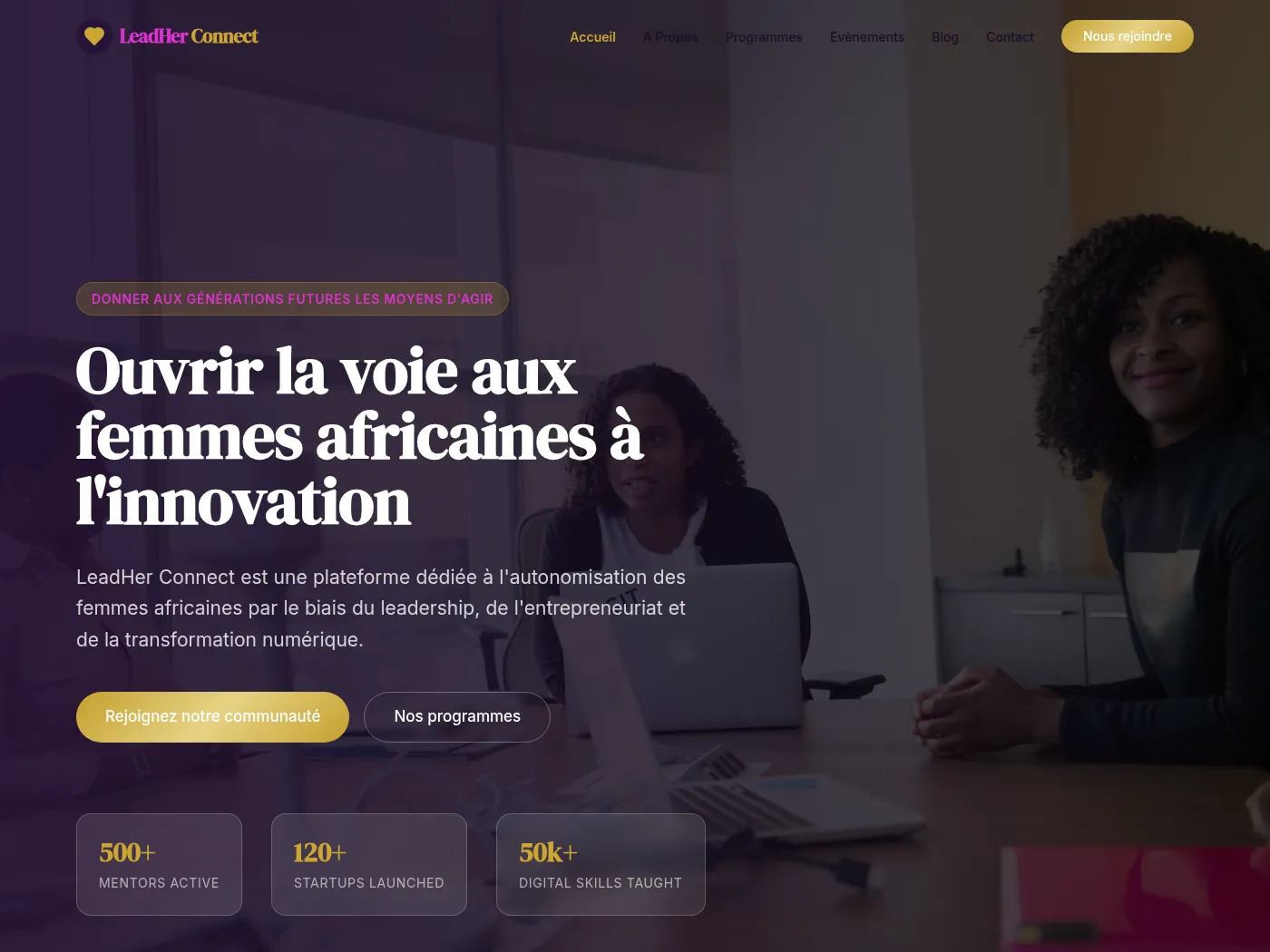 LeadHer Connect Website