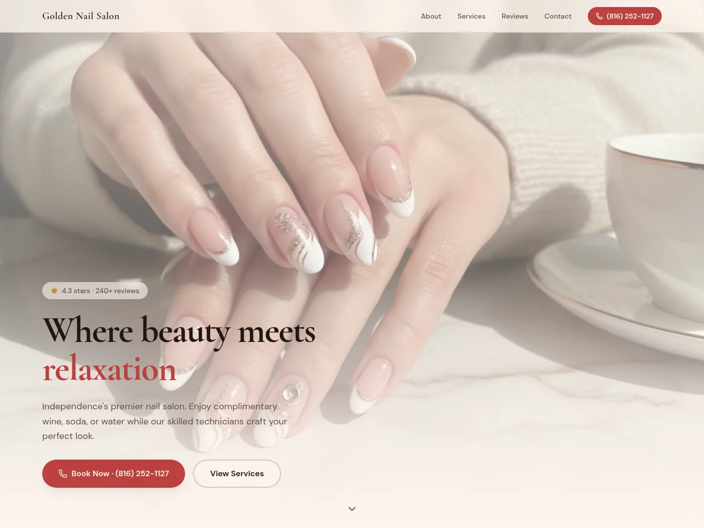 Golden Nail Salon Site