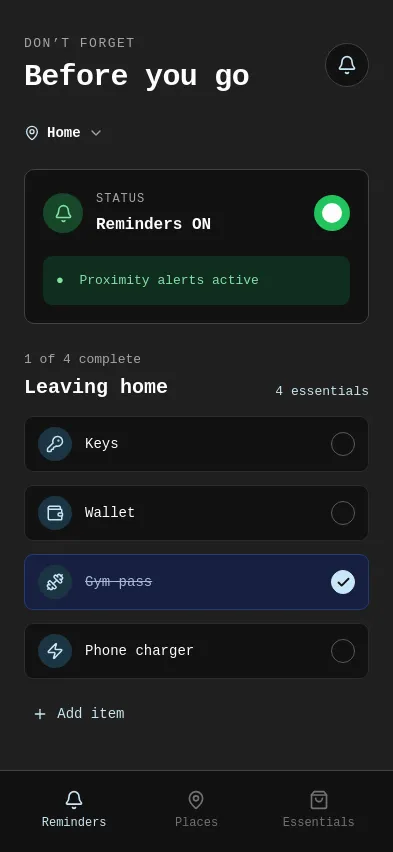 Don't Forget App