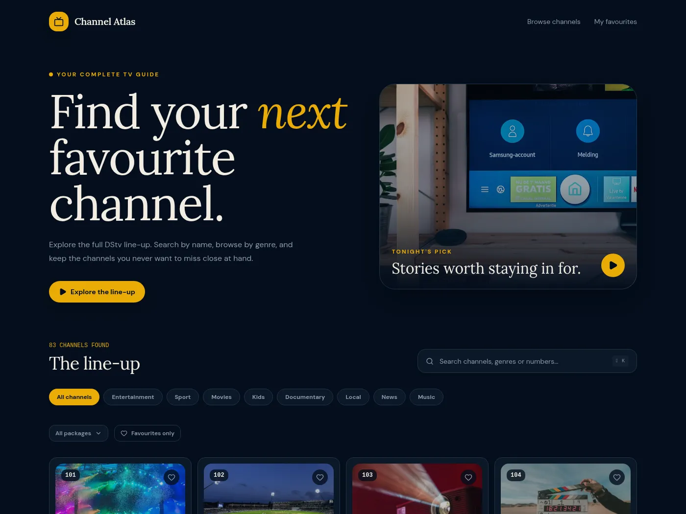 All DStv Channels Explorer