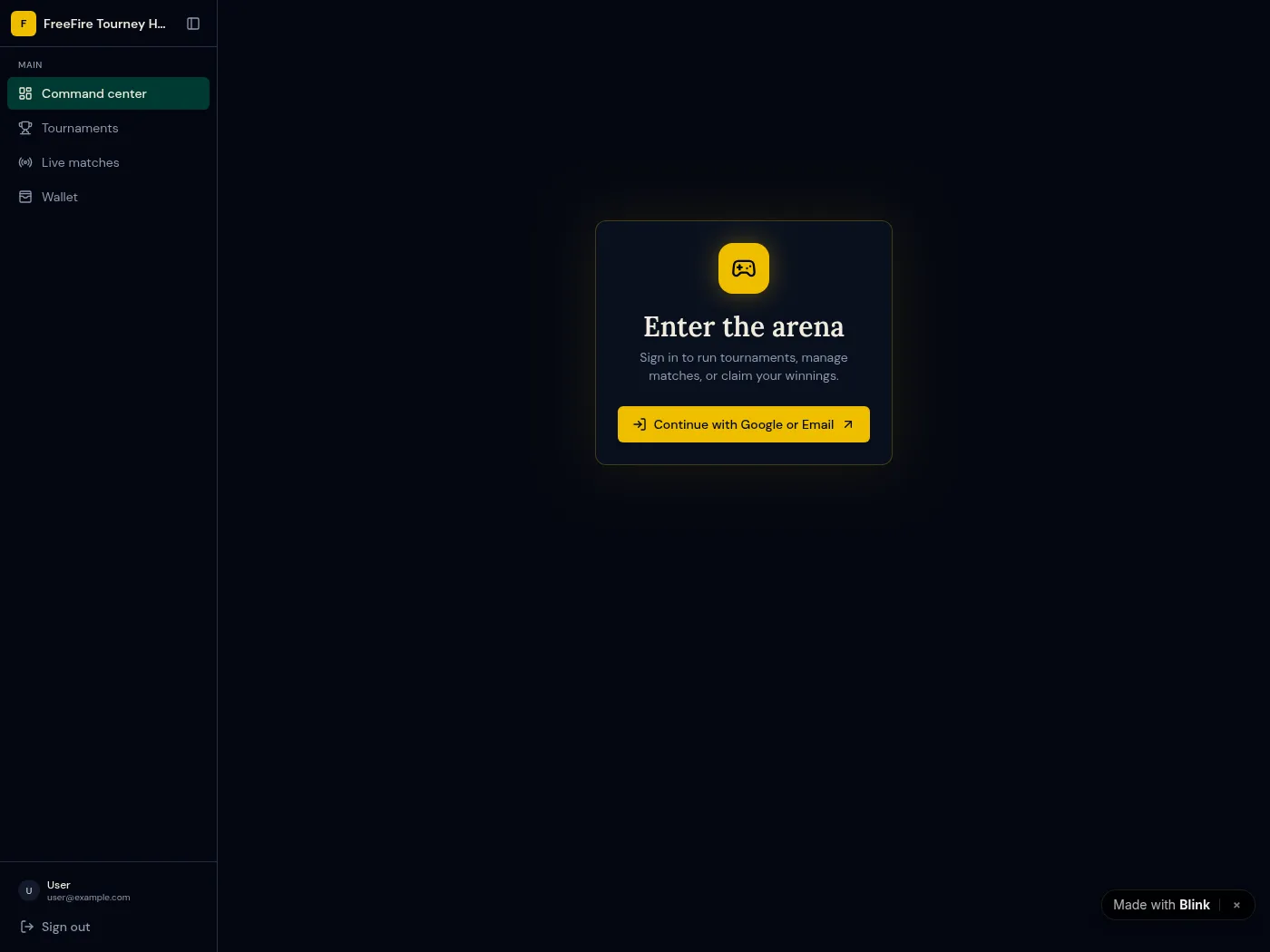 FreeFire Tourney Hub