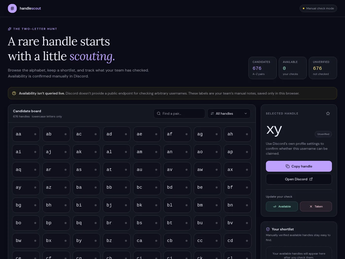 Discord Handle Finder