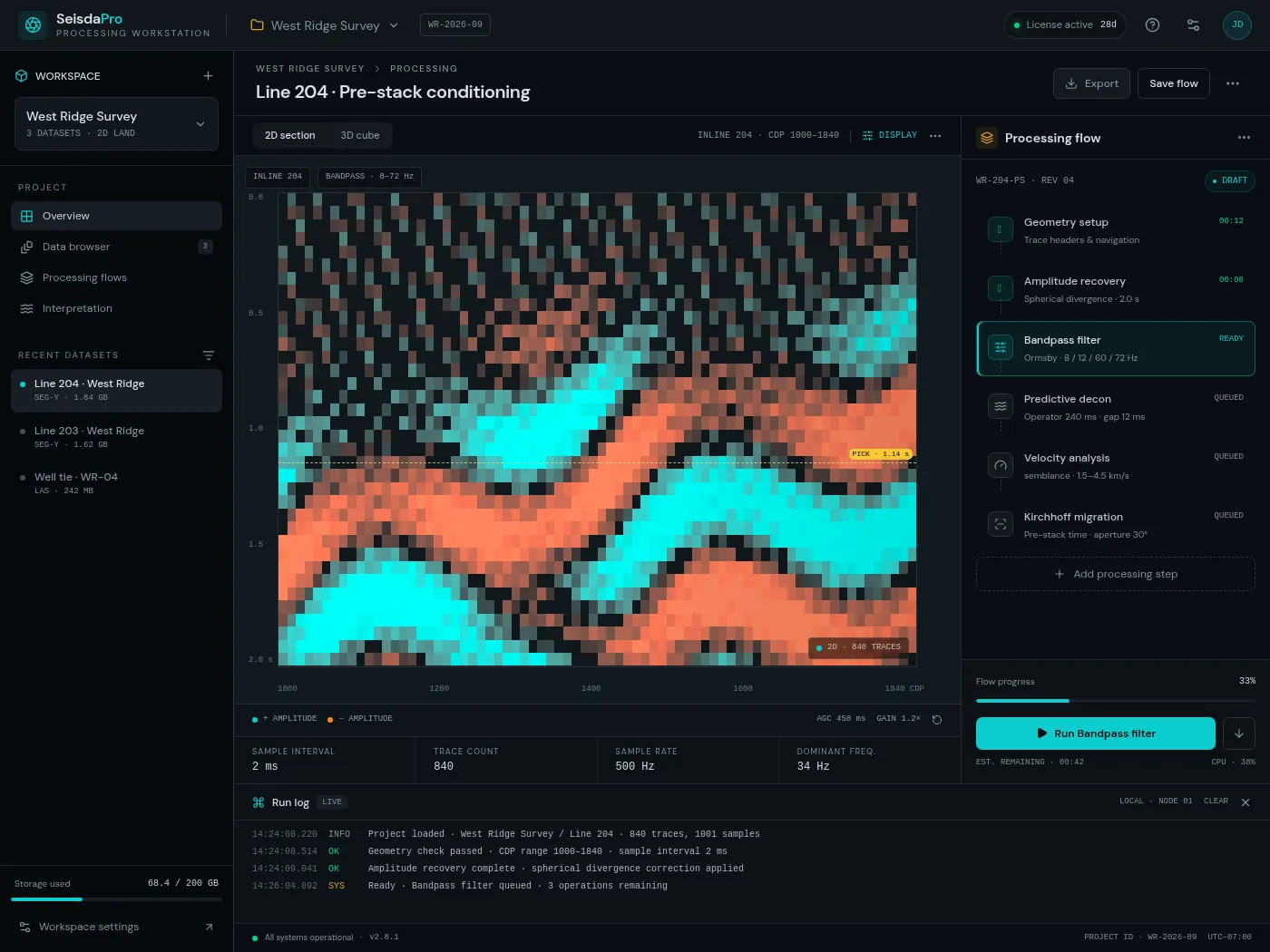 SeisdaPro Workstation