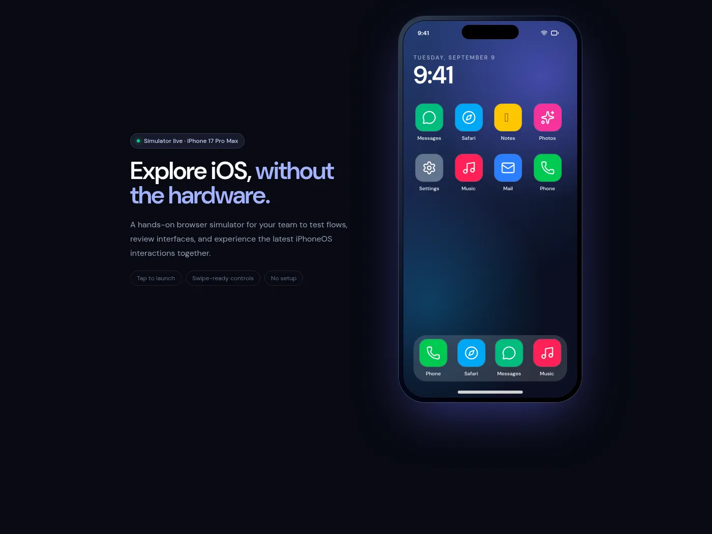 iPhoneOS Web Simulator