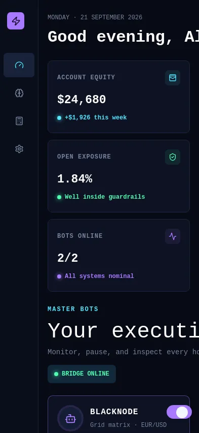HOSTNODE Trading Bot Hub