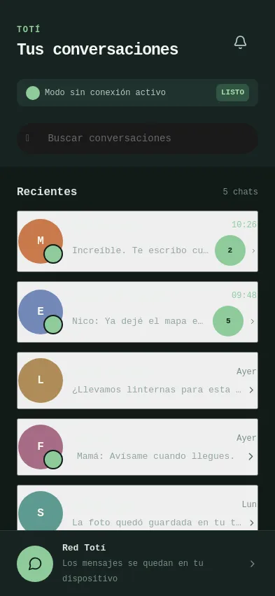 Totí Offline Messenger