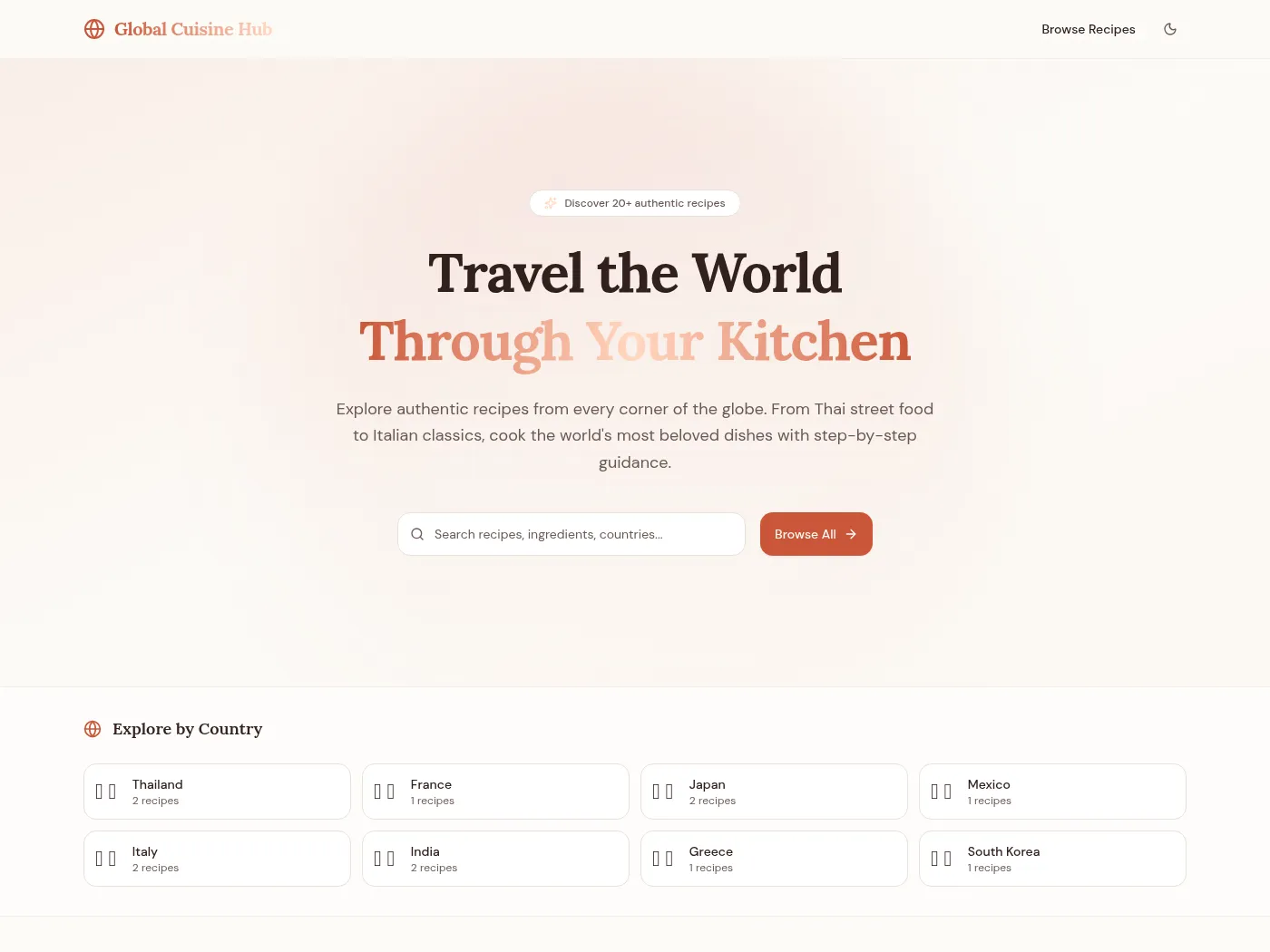 Global Cuisine Hub