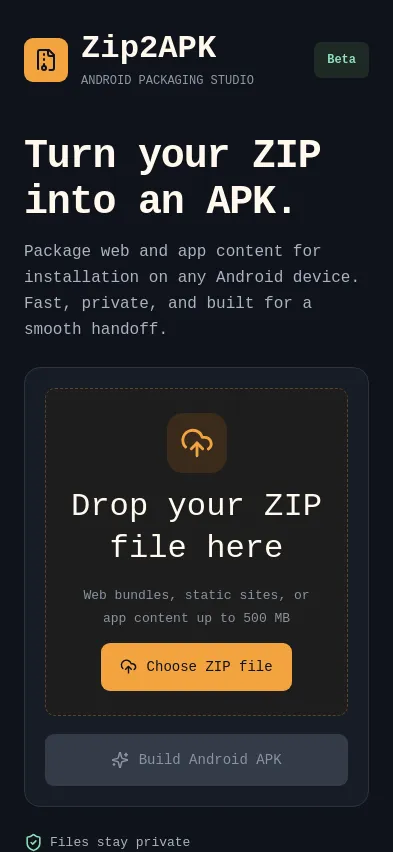 Zip2APK Converter