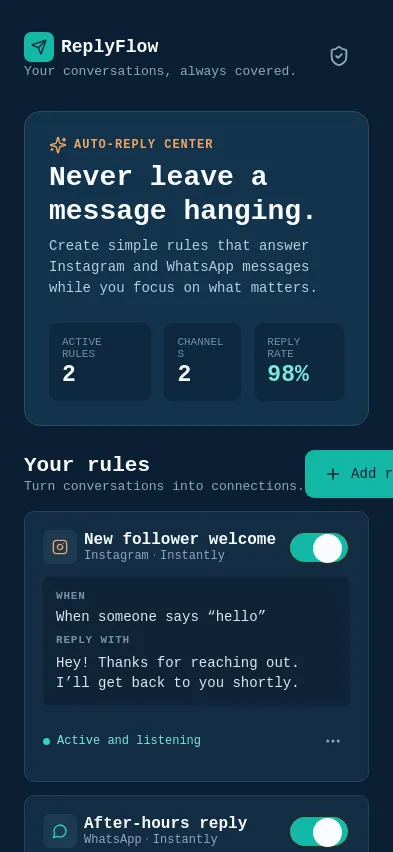 AutoReply Messenger App