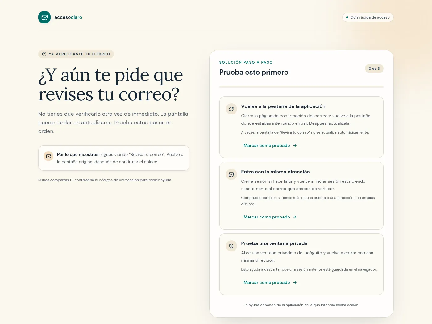 Correo Verified Help