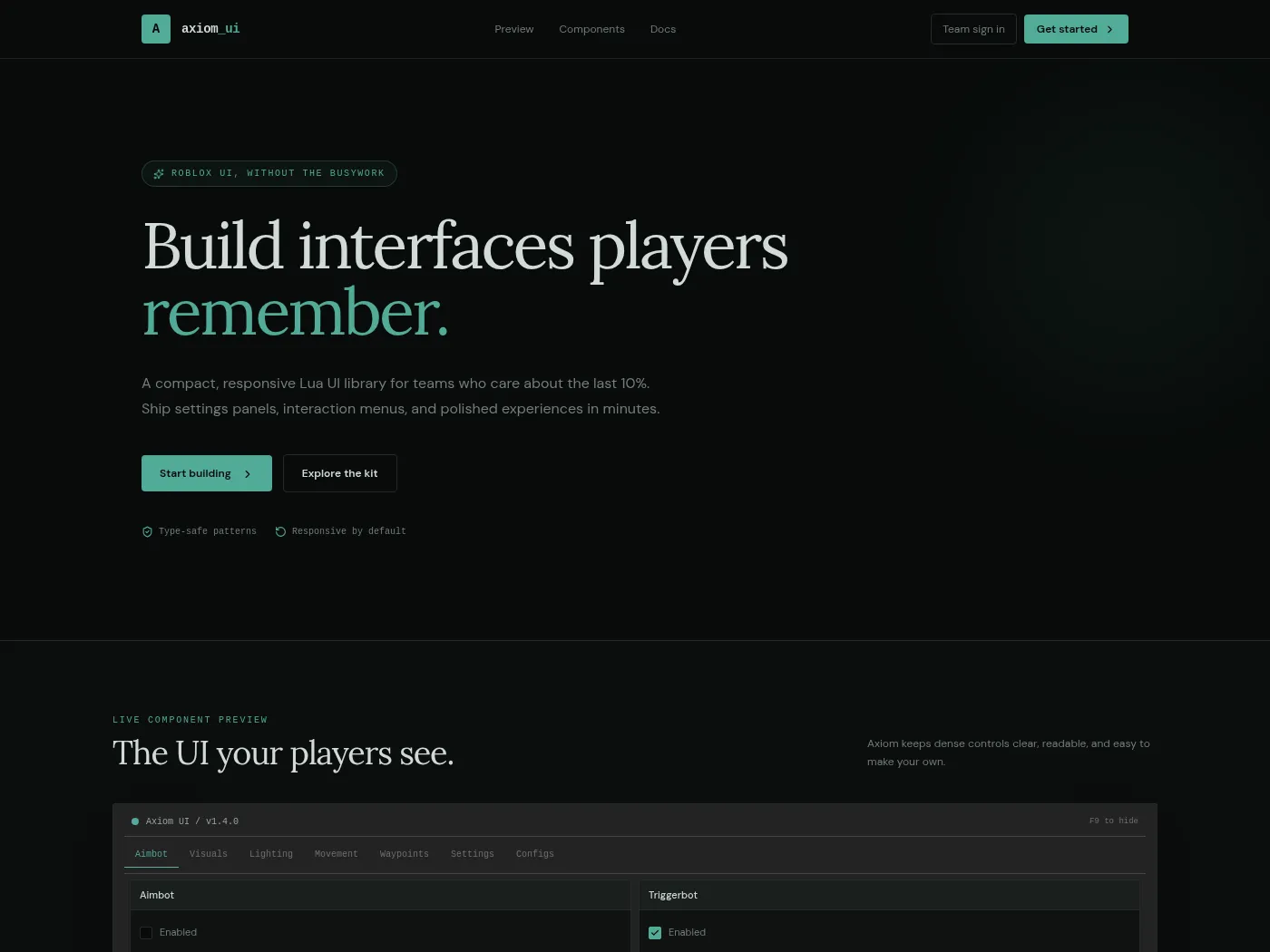 Roblox UI Kit