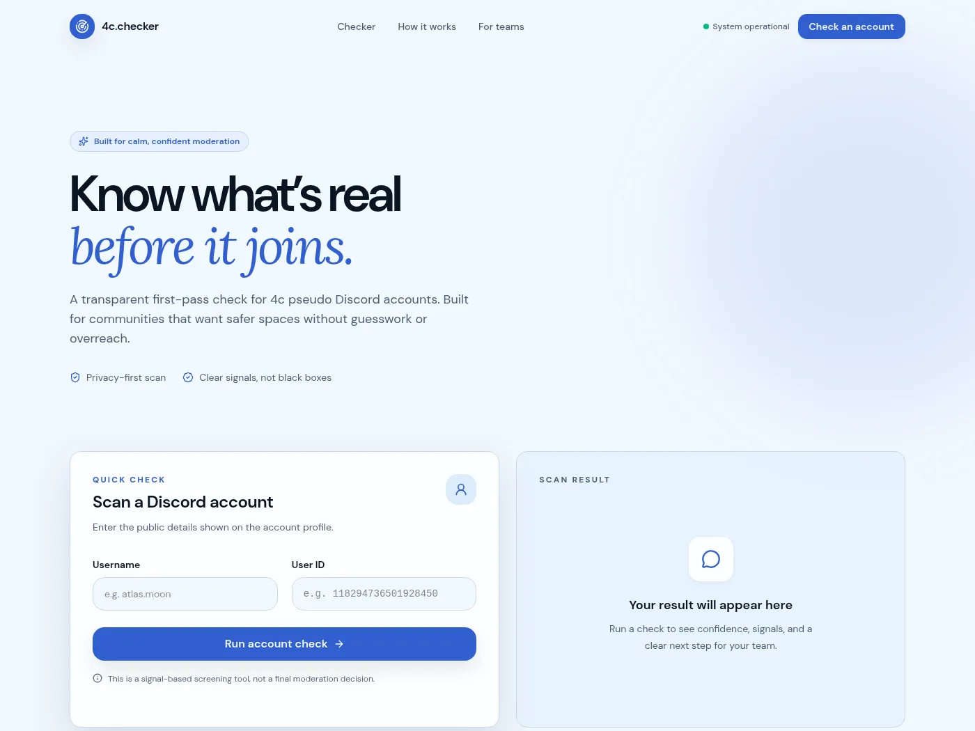 4c Discord Checker