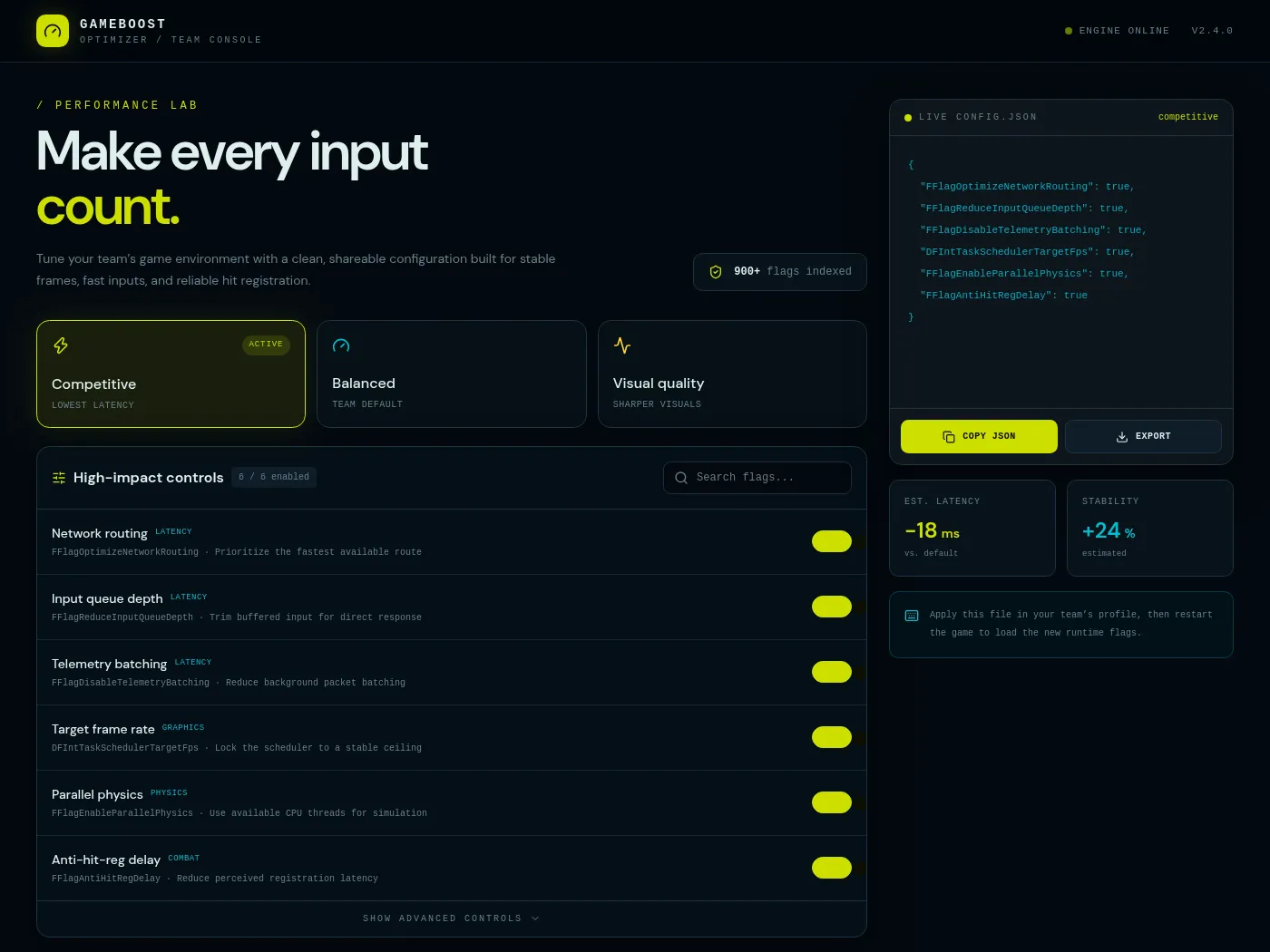 GameBoost Optimizer
