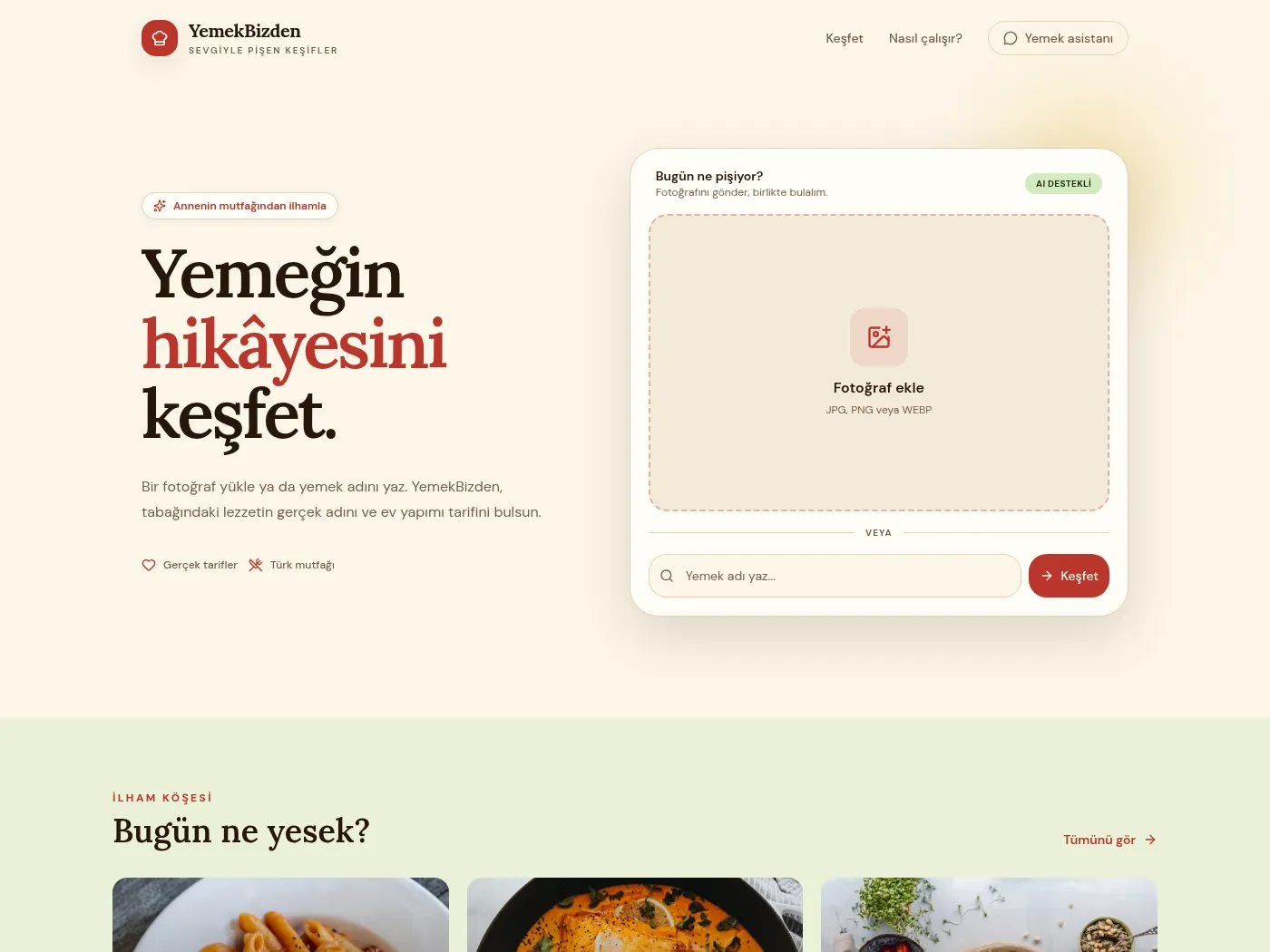 YemekBizden Food Snap
