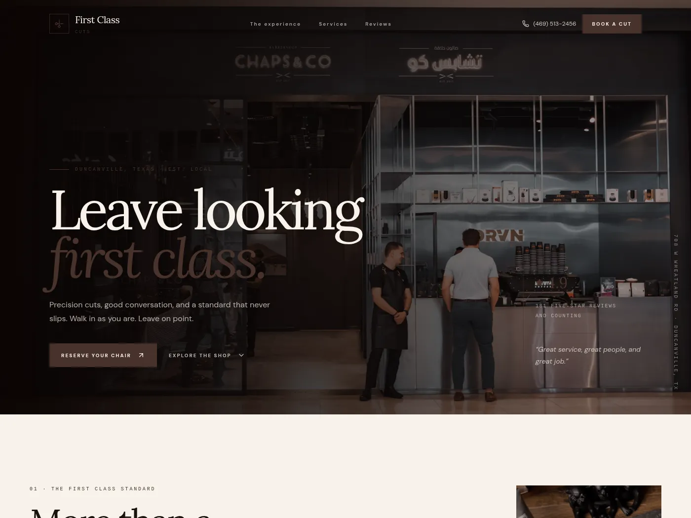 First Class Cuts Website