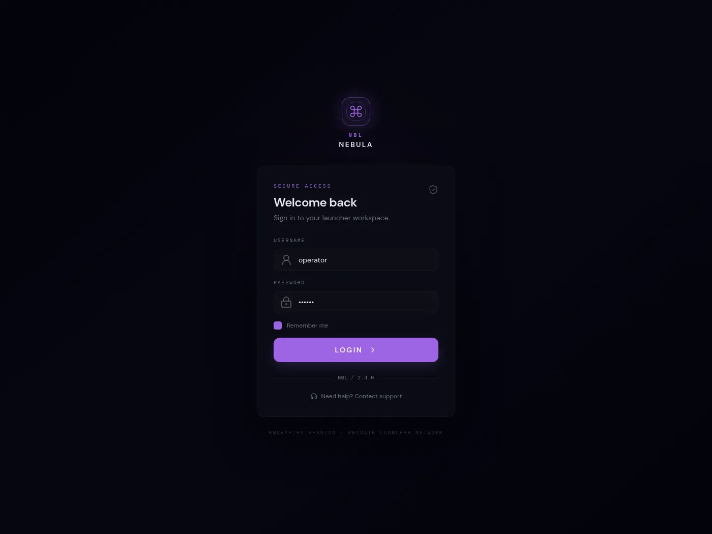 Nebula Launcher UI