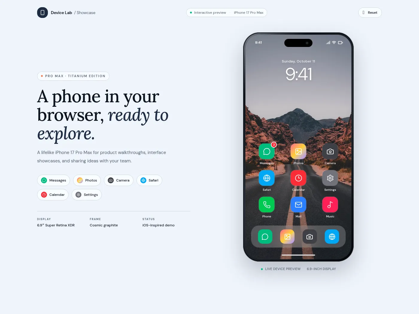 iPhone 17 Pro Max Simulator