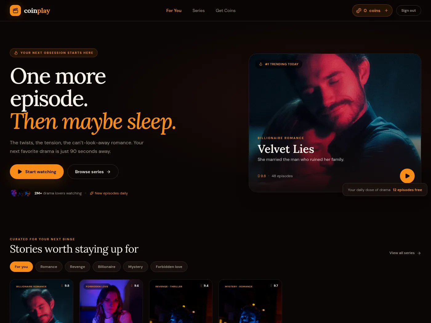 CoinPlay Drama Stream