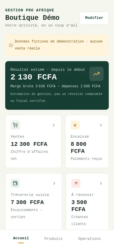 Gestion Pro Afrique Mobile