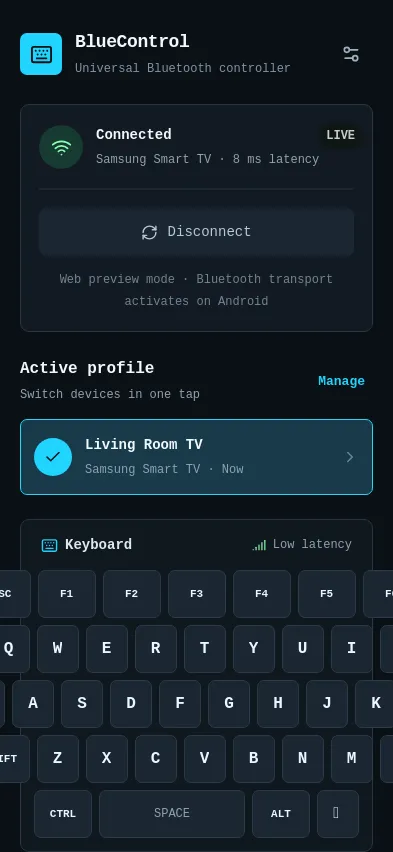 BlueControl Mobile games