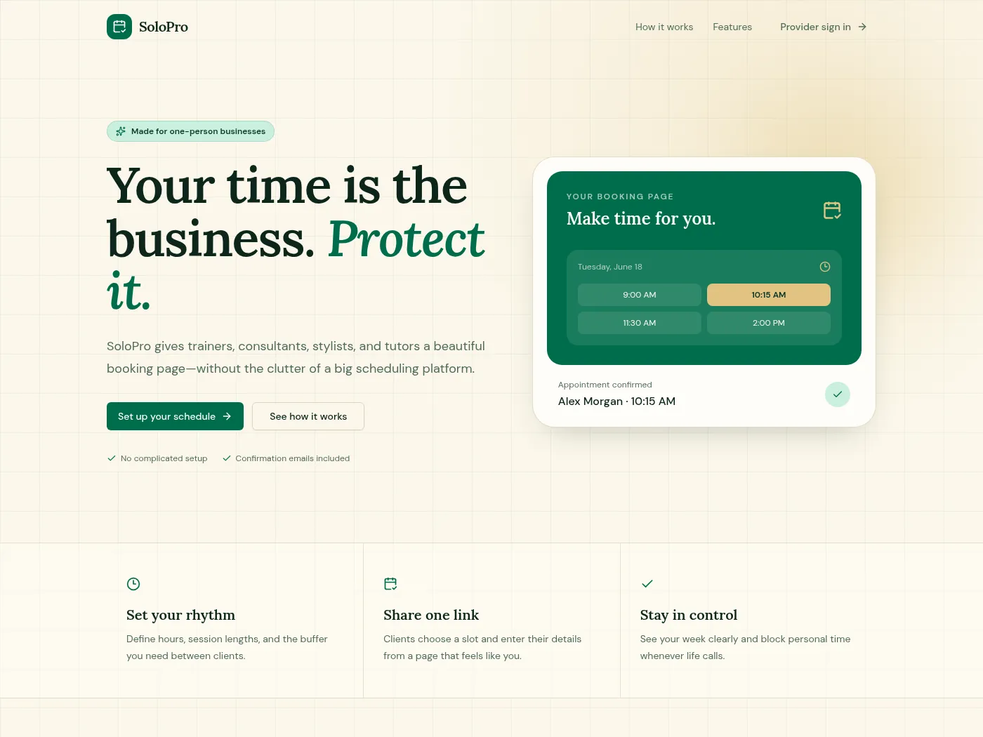 SoloPro Scheduler