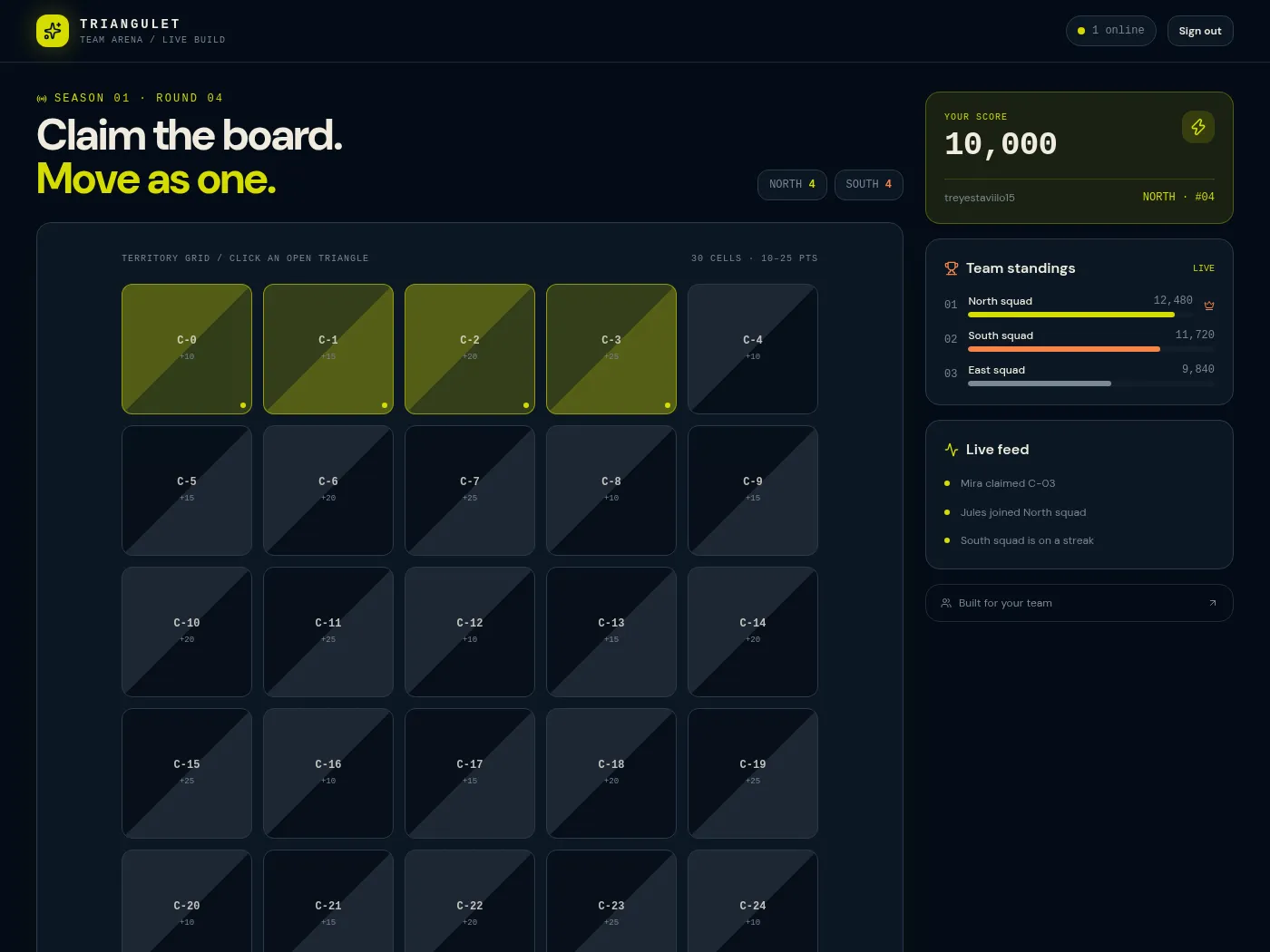 Triangulet Web Game Clone