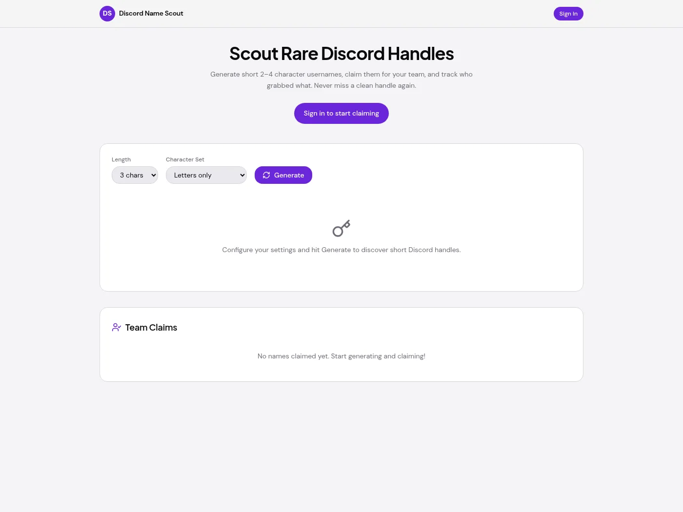 Discord Name Scout