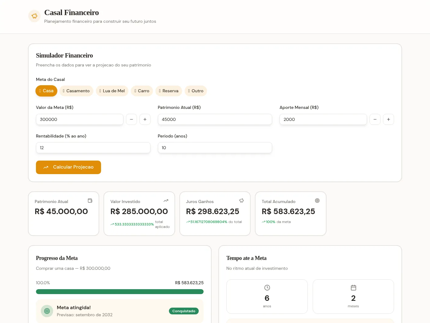 Casal Financeiro