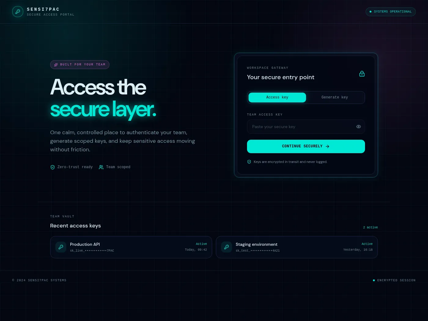 SENSI7PAC Web Portal