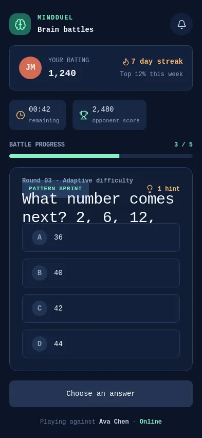 MindDuel: AI Brain Battles