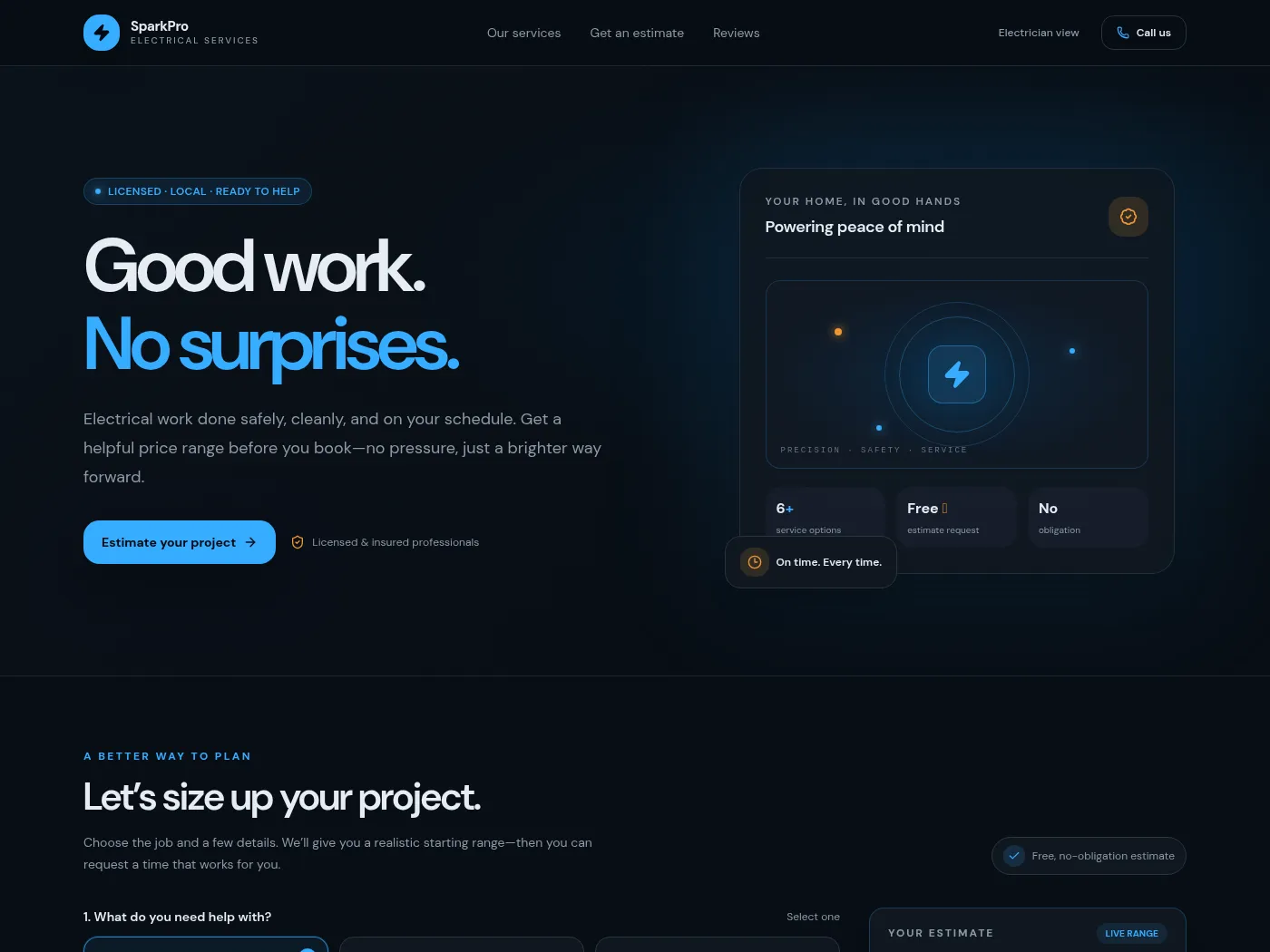 SparkPro Estimator App