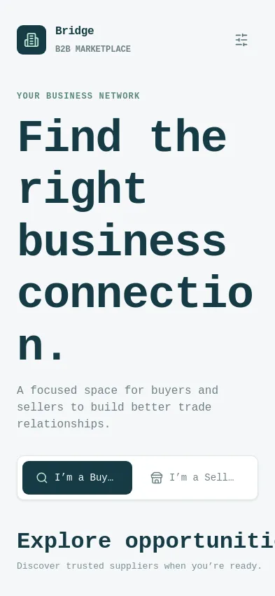 B2B Connect Prototype