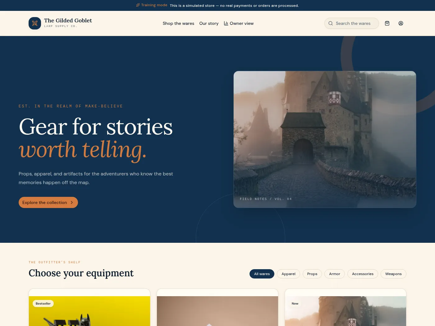 LARP Shopify Simulator